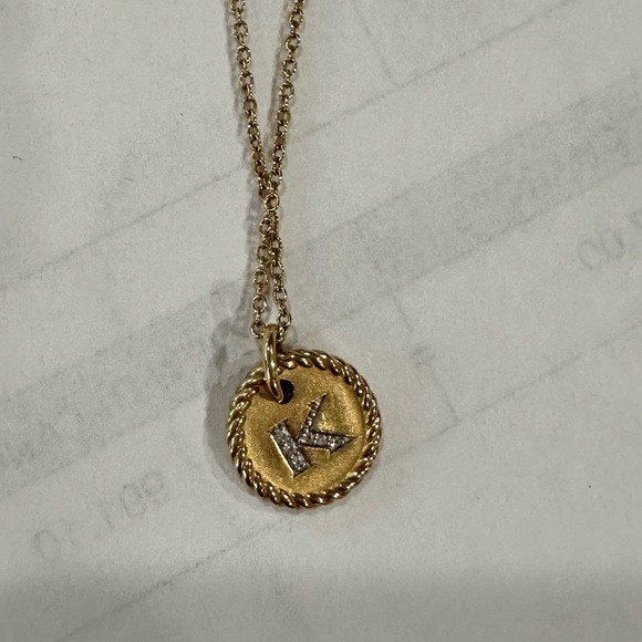 David Yurman | Jewelry | David Yurman 8k Gold Initial K Necklace 18 ...